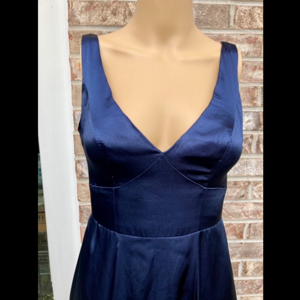 Navy Blue Shimmer Formal Goth Prom Dress - Gem